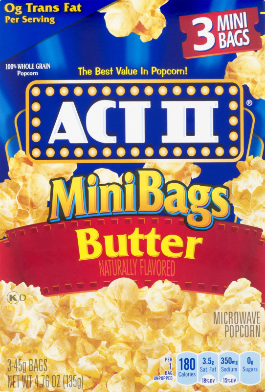 Act II Mini Bags Butter Popcorn 3 CT Act II 76150200102 customers reviews listex.online