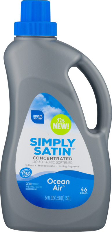 Smart Sense Simply Satin Concentrated Liquid Fabric Softener Ocean Air ...