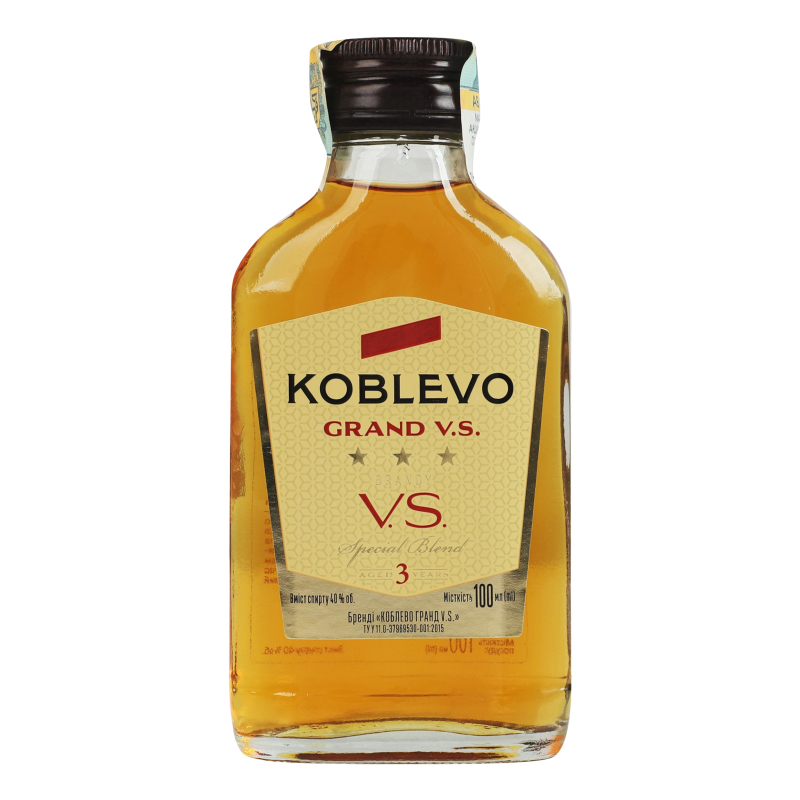 Бренді 100мл 40% 3 зірки Grand VS Koblevo пл Koblevo(4820182222221 ...