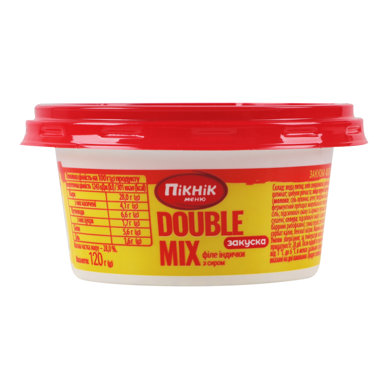Закуска бутербродная филе индейки с сыром Double mix Пікнік меню ст ...