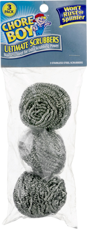 Chore Boy Ultimate Scrubbers Stainless Steel - 3 CT Chore Boy ...