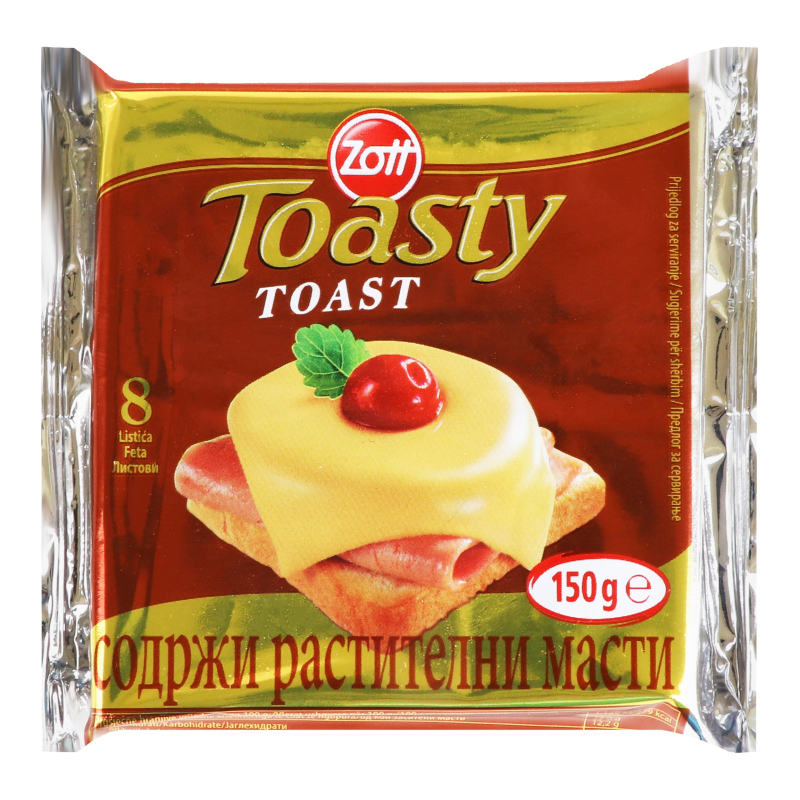 Продукт с сыром 22% Toast Toasty Zott м/у 150г Zott(4014500006512 ...