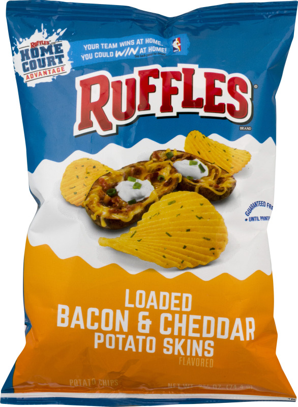 Ruffles Potato Chips Loaded Bacon & Cheddar Potato Skins Ruffles ...