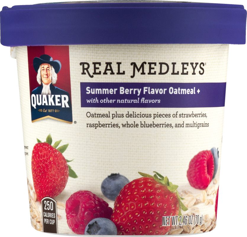 Quaker Real Medleys Summer Berry Flavor Oatmeal Quaker(30000315521 ...
