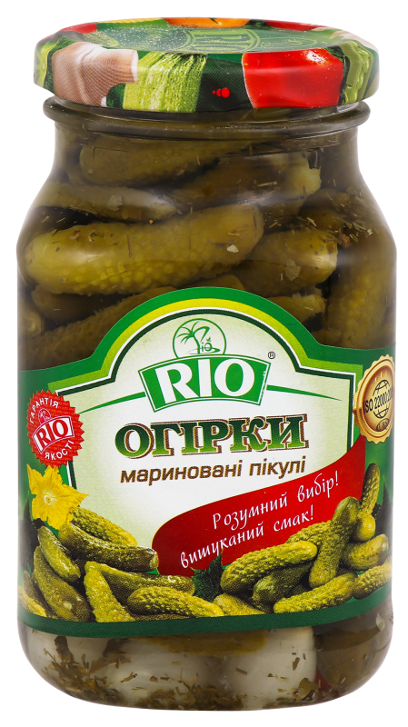 Огурцы маринованные Пикули Rio с/б 255г Rio(4820178190114): купить в ...