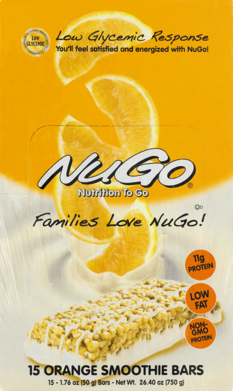 NuGo Nutrition to Go Orange Smoothie Bars - 15 CT NuGo(691535508033 ...