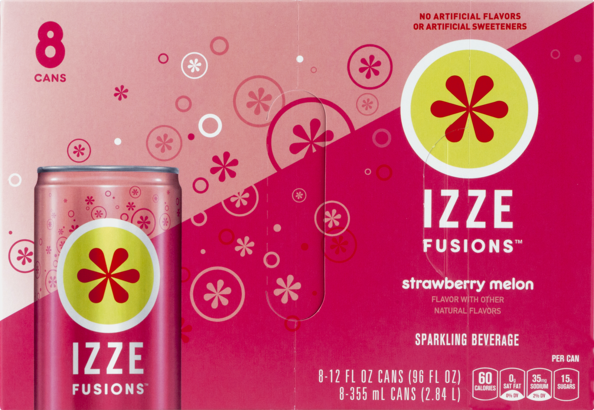 Izze Fusions Sparkling Beverage Strawberry Melon - 8 CT Izze ...