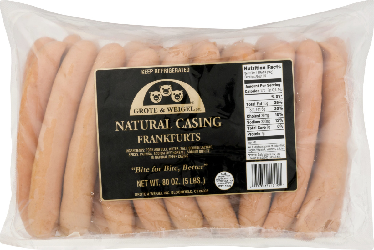 Grote & Weigel Natural Casing Frankfurts Grote & Weigel(79351117101 ...