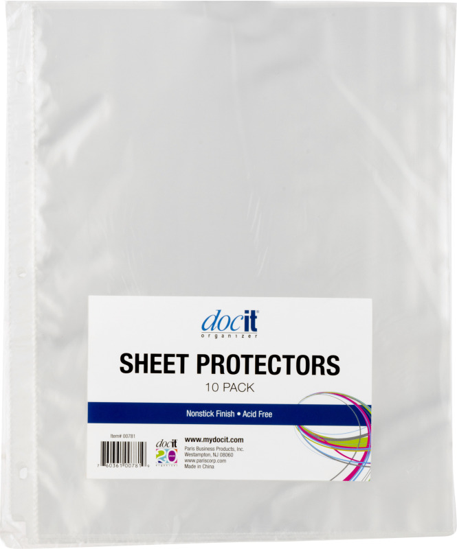 Docit Organizer Sheet Protectors - 10 PK Docit(760361007819): customers ...