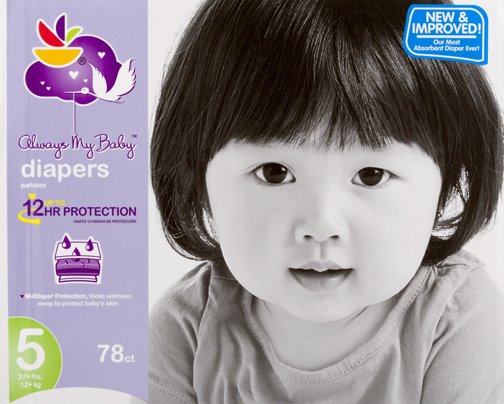 Always My Baby Diapers Size 5 - 78 CT Always My Baby(688267155628 ...