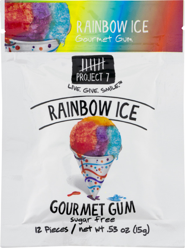 Project 7 Gourmet Sugar Free Gum Rainbow Ice Project 7(844911003299 ...