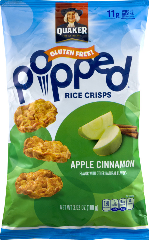 Quaker Gluten Free Popped Rice Crisps Apple Cinnamon Quaker(30000169216 ...