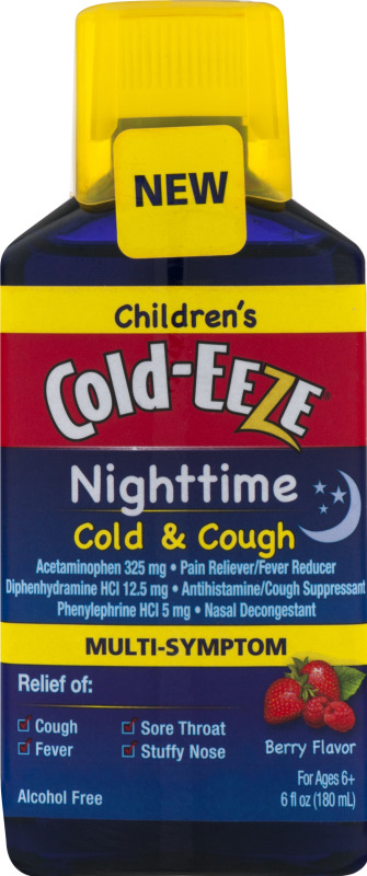 Children's Cold-Eeze Nighttime Cold & Cough Multi-Symptom Berry Cold ...