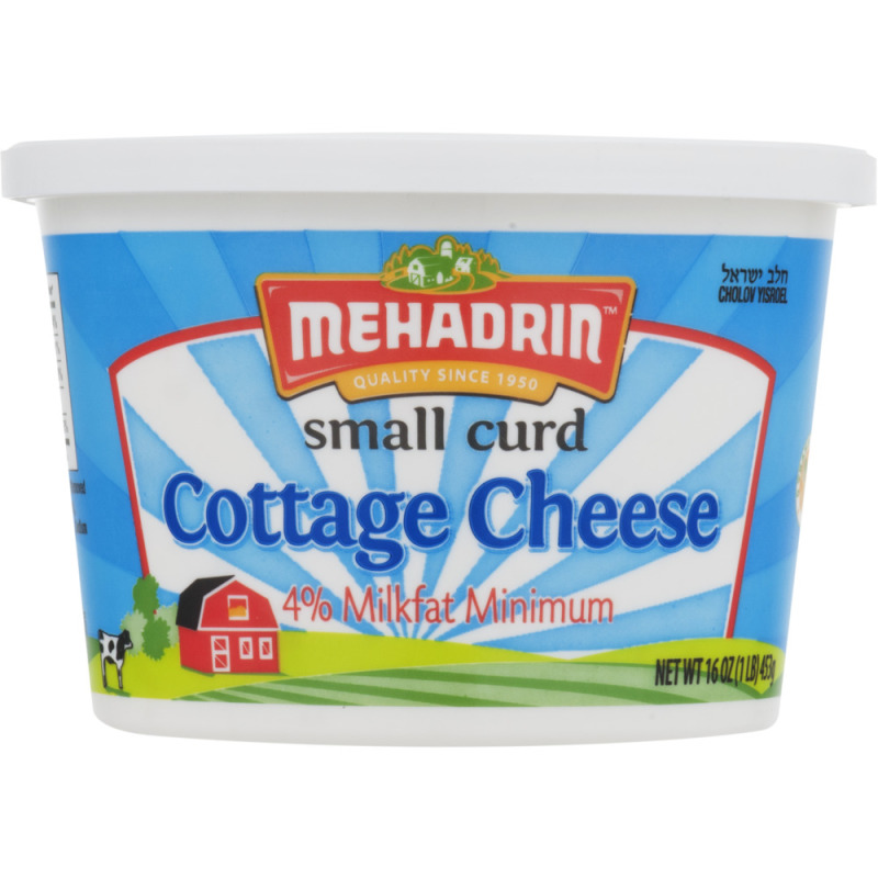 Mehadrin Small Curd Cottage Cheese 4% Milkfat Minimum Mehadrin ...