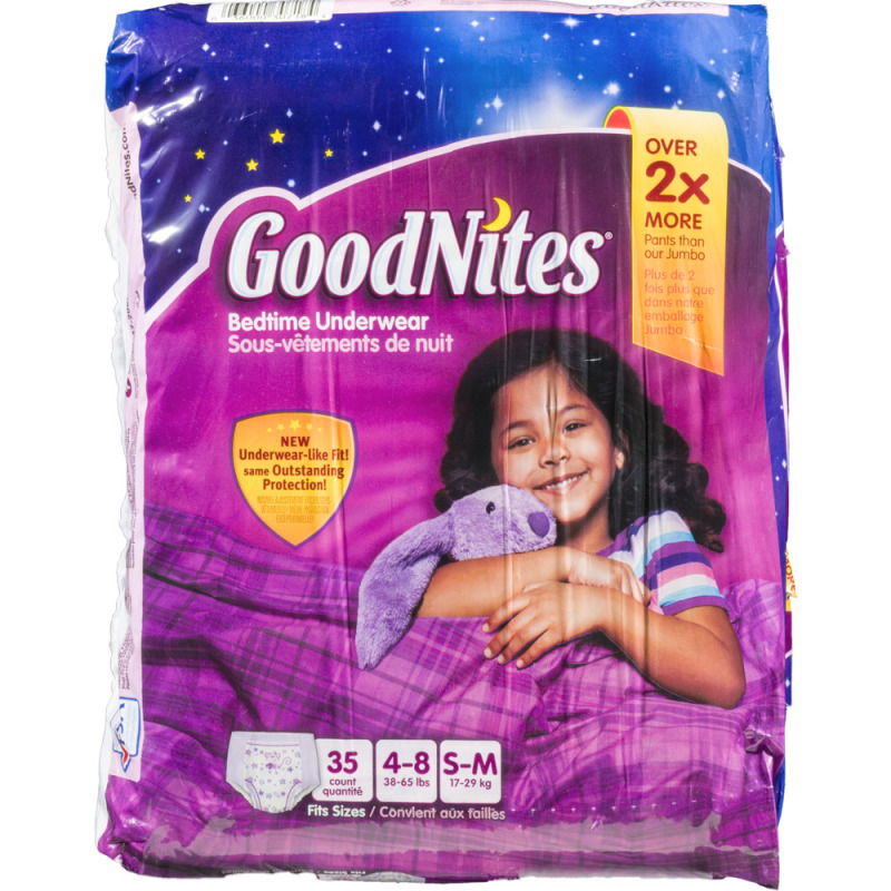 GoodNites Bedtime Underwear 4-8/S-M - 35 CT Huggies(36000307184 ...
