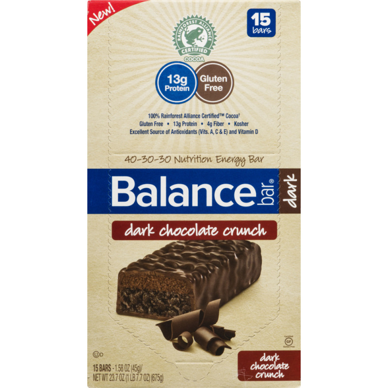 Balance Bar Dark Chocolate Crunch - 15 CT Balance Bar(750049180118 ...
