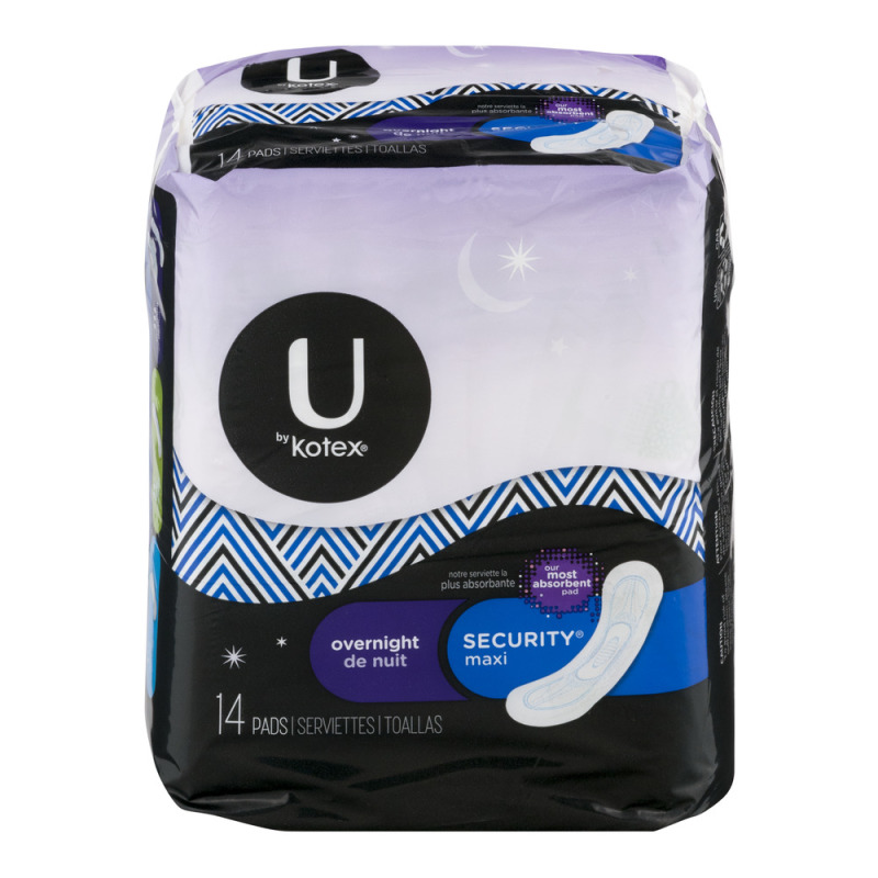 U by Kotex Security Maxi Pads Overnight - 14 Ct U by Kotex(36000014006 ...