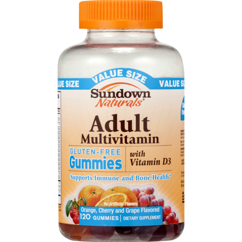 Sundown Naturals Adult Multivitamin Gummies with Vitamin D3 - 120 CT ...