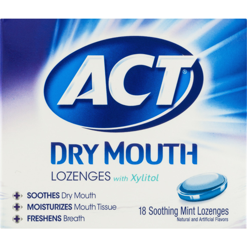 ACT Dry Mouth Lozenges Soothing Mint - 18 CT ACT(41167099803 ...