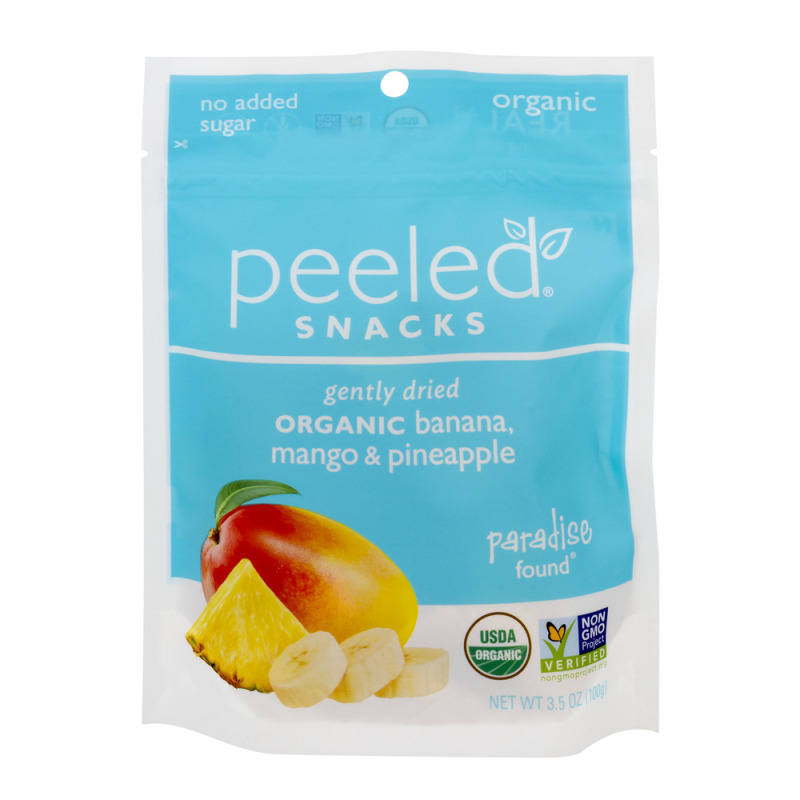 Peeled Snacks Paradise Found Gently Dried Organic Banana, Mango ...