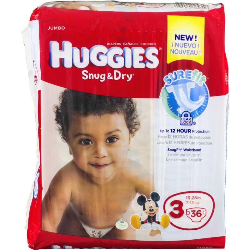 Huggies Snug & Dry Diapers Disney Jumbo Pack 3 16-28 lb - 36 CT Huggies ...