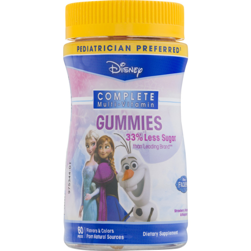 Disney Frozen Complete Multi-Vitamin Gummies Strawberry, Watermelon ...