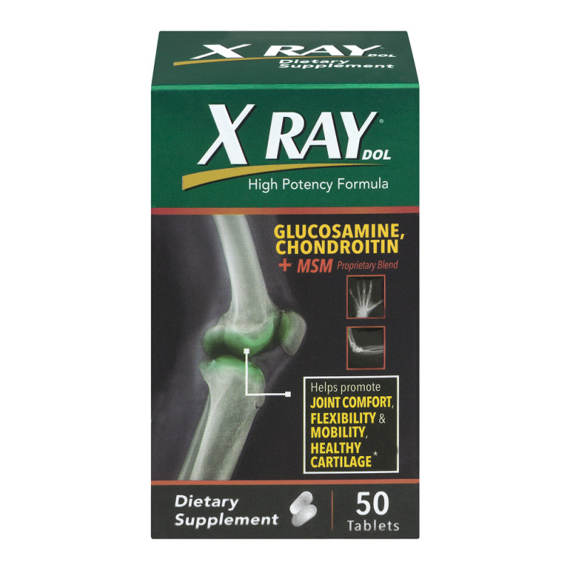 X Ray DOL Glucosamine Chondroitin + MSM Tablets - 50 CT X Ray DOL ...