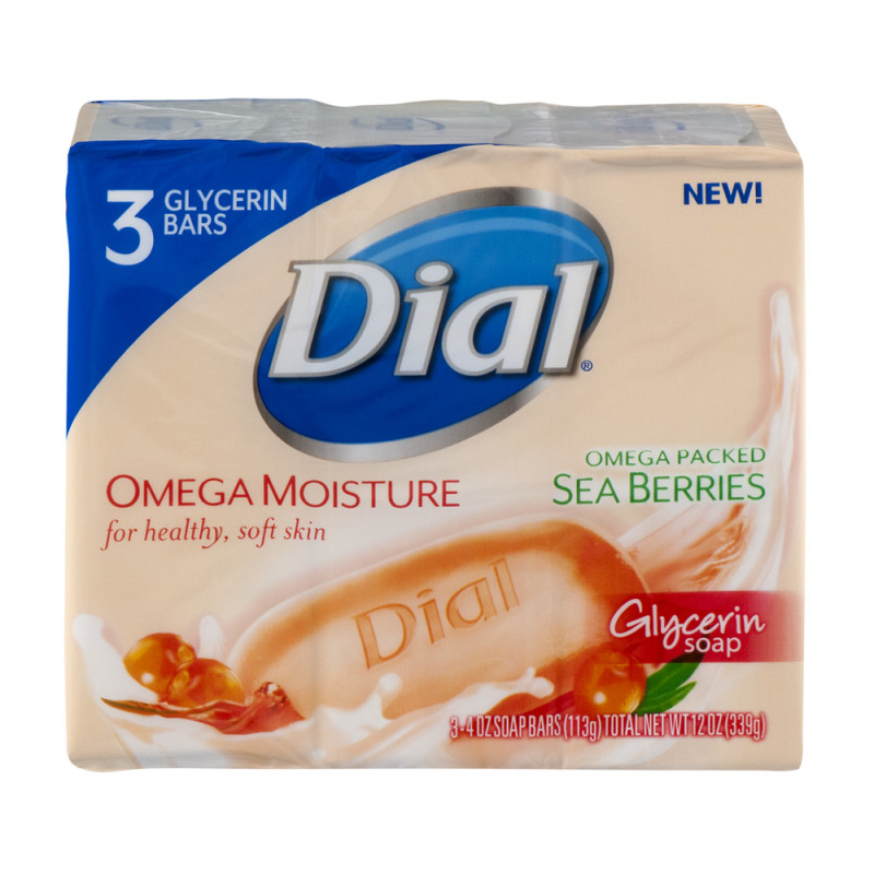 Dial Glycerin Soap Omega Moisture Sea Berries - 3 CT Dial(17000120294 ...