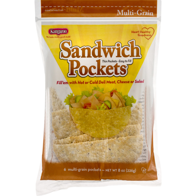 Kangaroo Sandwich Pockets Multi-Grain - 6 CT Kangaroo(77507000574 ...
