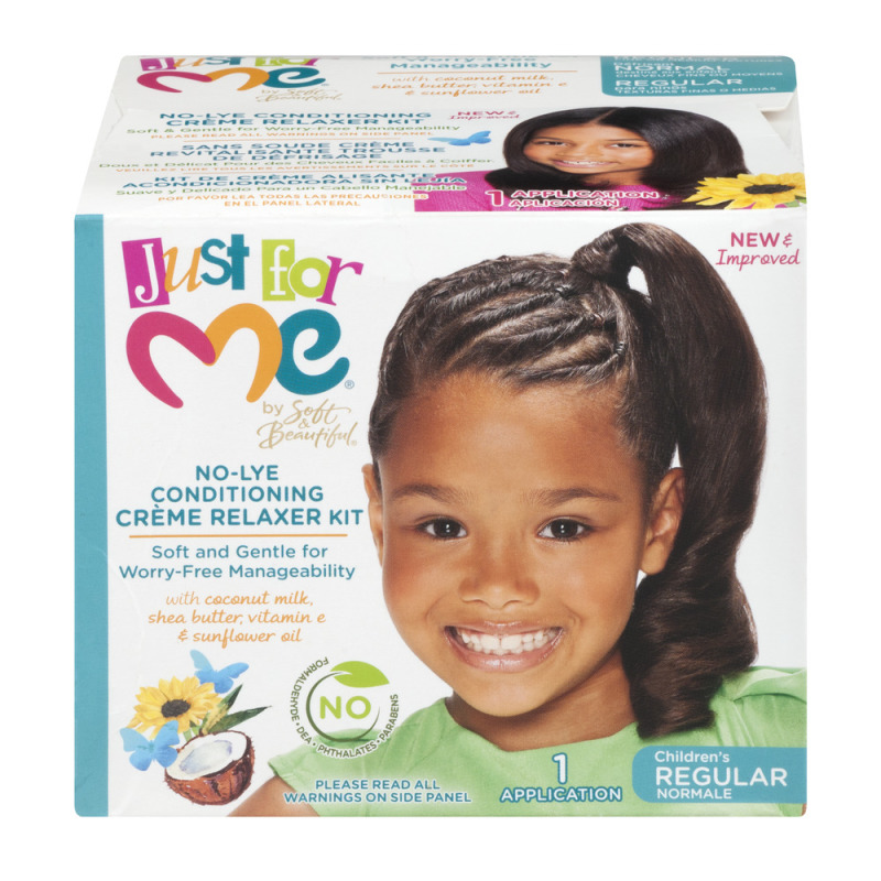 Just For Me No-Lye Conditioning Creme Relaxer Kit Children's Regular ...