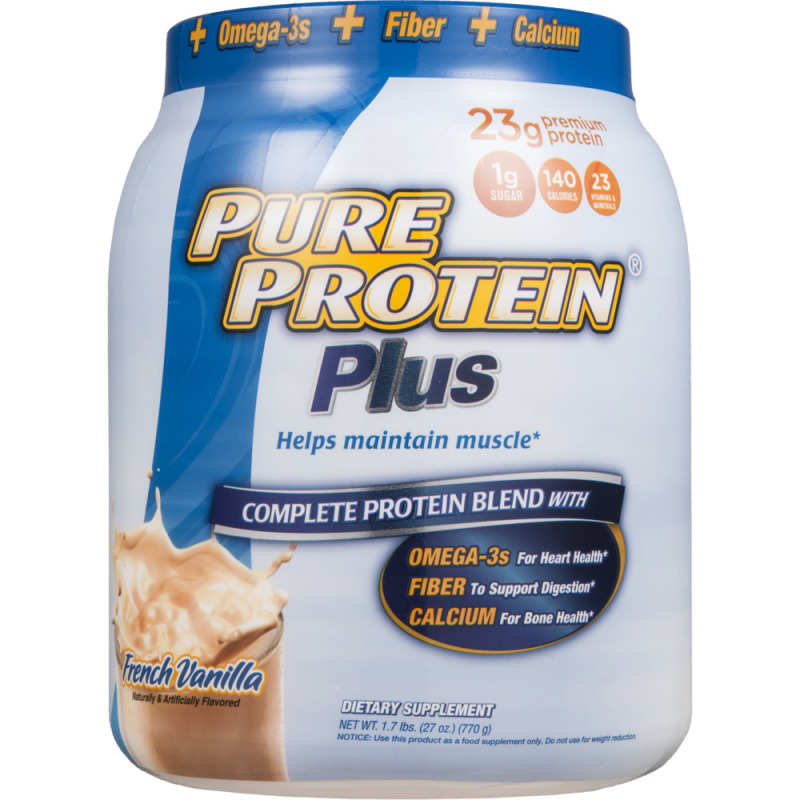 Pure Protein Plus Powder French Vanilla Pure Protein(749826539164 ...