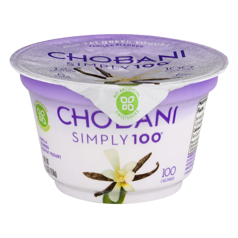 Chobani Simply 100 Non-Fat Yogurt Vanilla Chobani(818290013163 ...